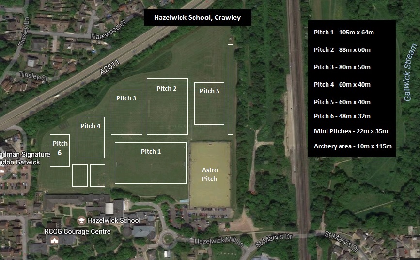 Football Pitches - Hazelwick School